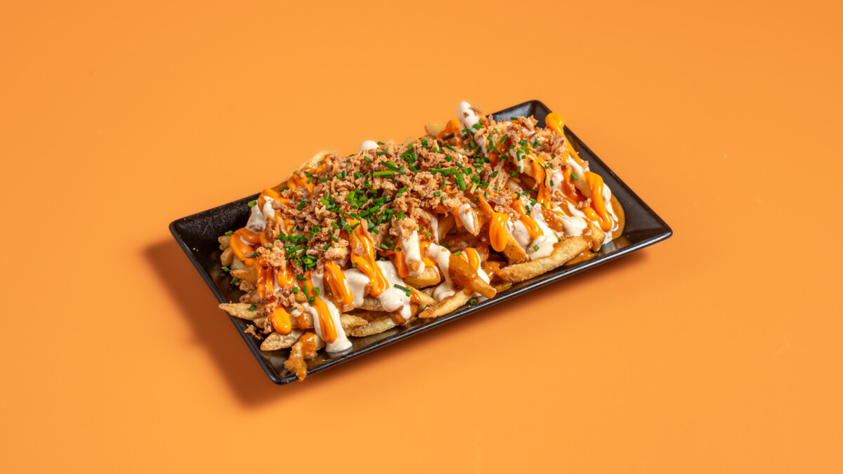 2. Loaded Fries Asian House Special with Cheddar Sauce - Asian House.